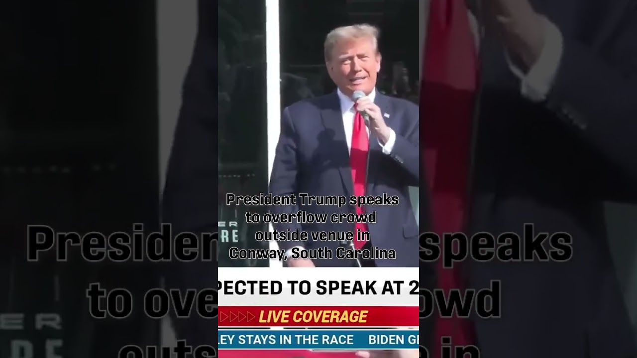 HAPPENING NOW: President Trump addresses overflow crowd outside venue ...
