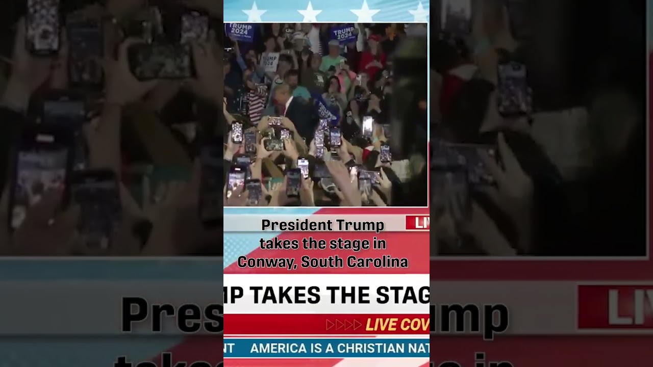 HAPPENING NOW: President Trump takes the stage in Conway, South ...