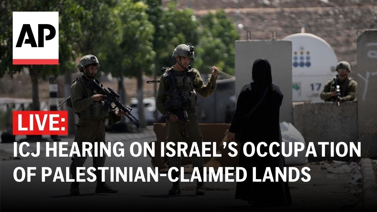 ICJ LIVE: Outside court before hearing on Israel’s occupation of West ...