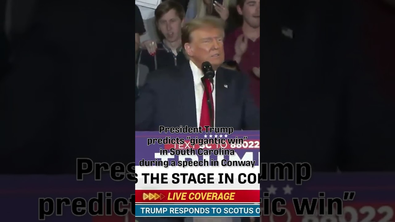 President Trump predicts “gigantic win” in South Carolina during a ...
