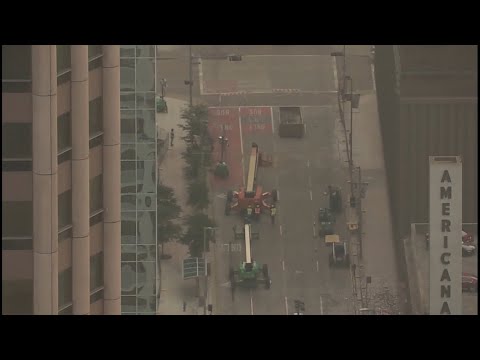Downtown Houston storm damage cleanup continues - One-News