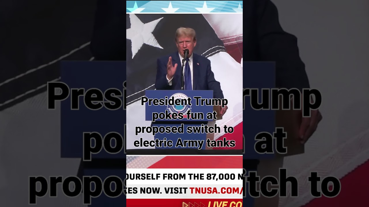 WATCH: President Trump pokes fun at proposed switch to electric Army ...
