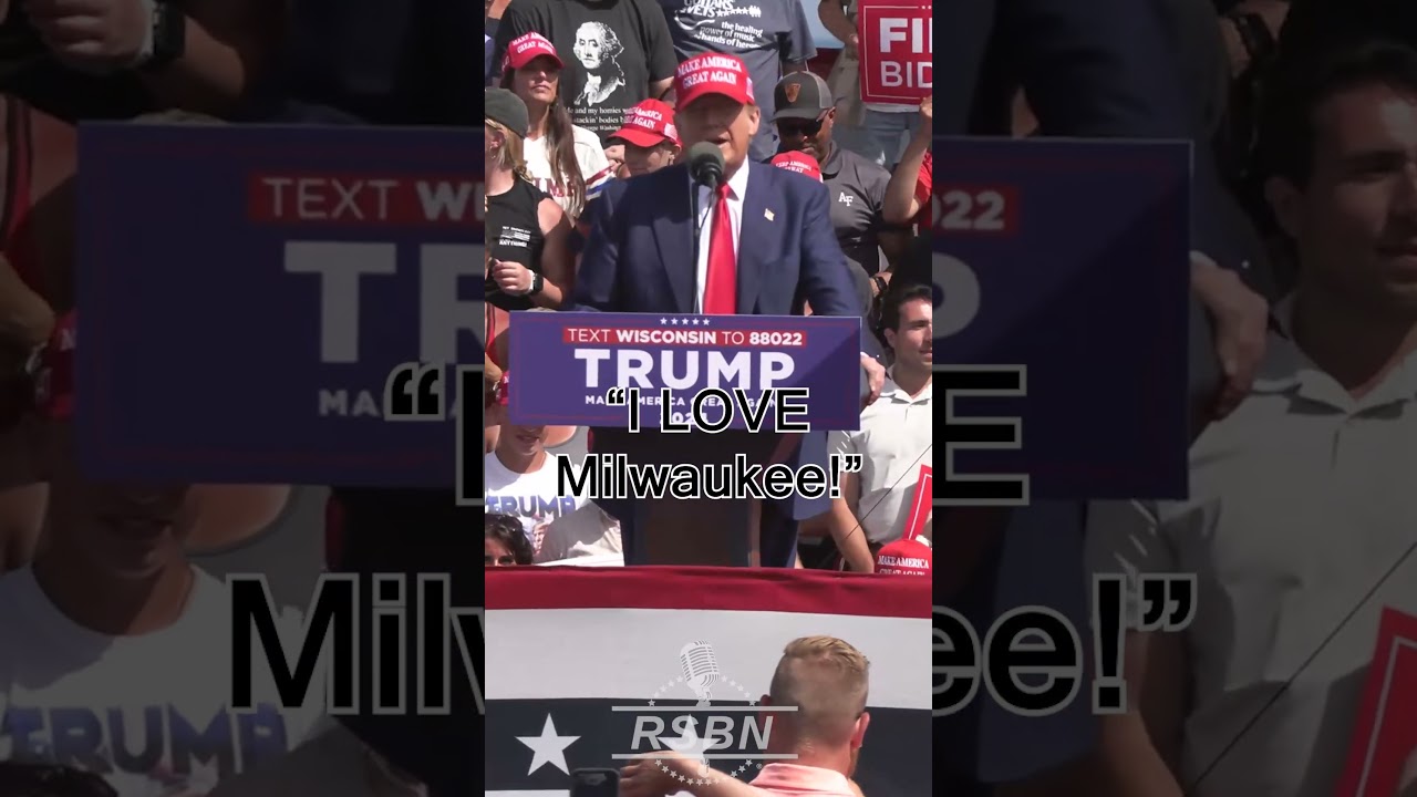 “I LOVE Milwaukee!” — President Trump takes the stage in Racine, WI ...