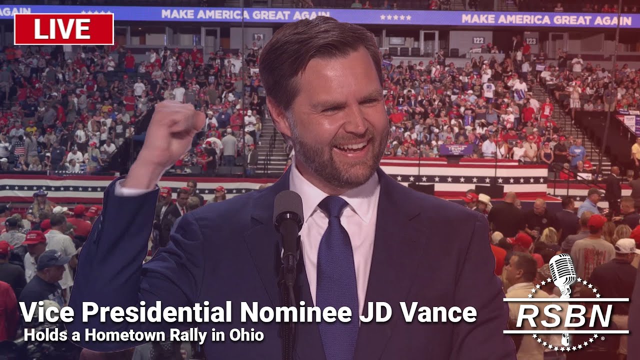 LIVE: Vice Presidential Nominee JD Vance Holds a Hometown Rally in Ohio ...