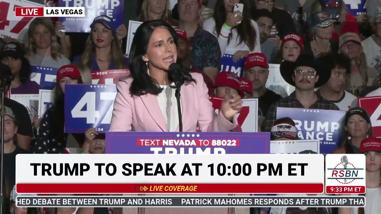 FULL SPEECH: Tulsi Gabbard Speaks at the Trump Rally in Las Vegas, NV ...