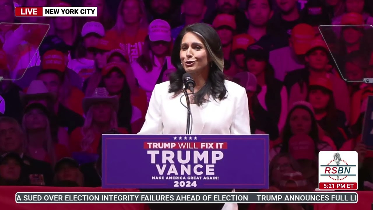 FULL SPEECH: Tulsi Gabbard Delivers Remarks at Madison Square Garden ...