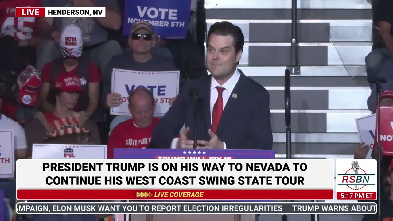 FULL SPEECH: Congressman Matt Gaetz Delivers Remarks in Henderson, NV ...