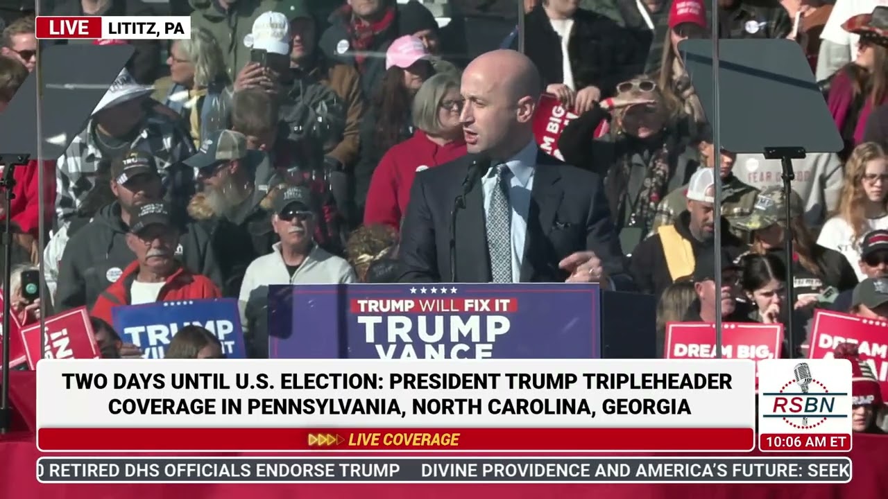 FULL SPEECH: Stephen Miller Deliver Remarks in Lititz, PA - One-News