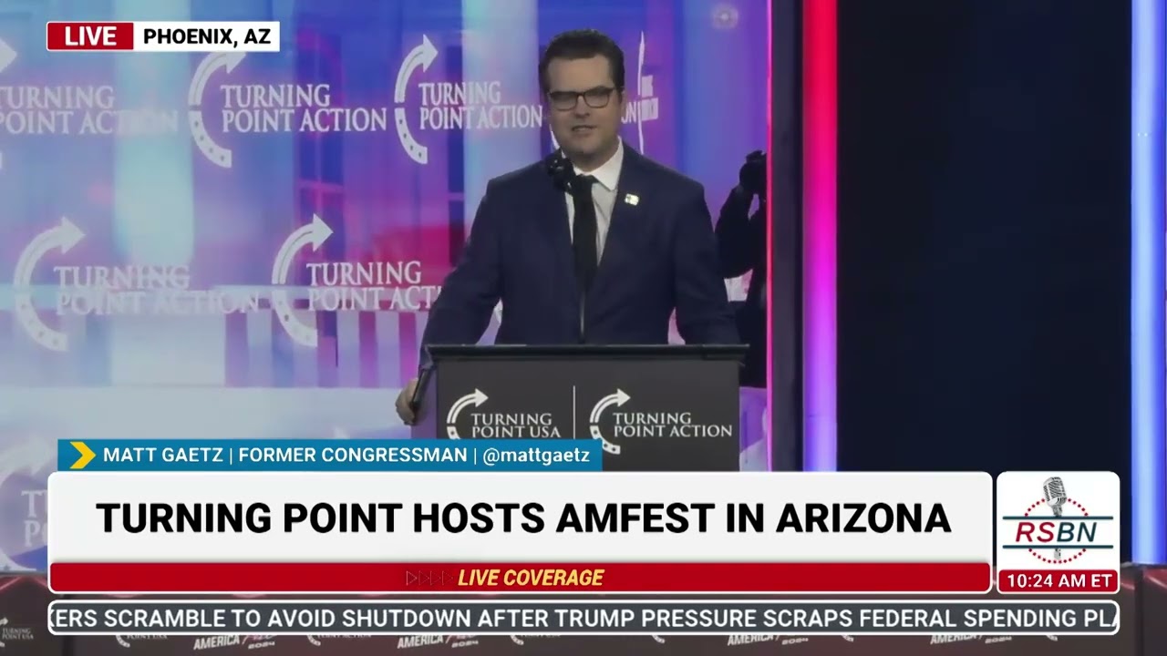 FULL SPEECH: Matt Gaetz TPUSA's America Fest Conference: Day Four - 12 ...