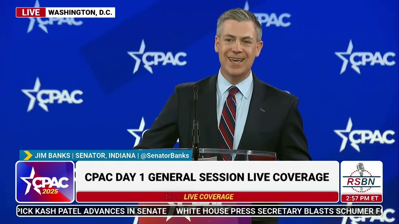 FULL SPEECH: Jim Banks CPAC 2025 Day One – 2/20/25 | One-News