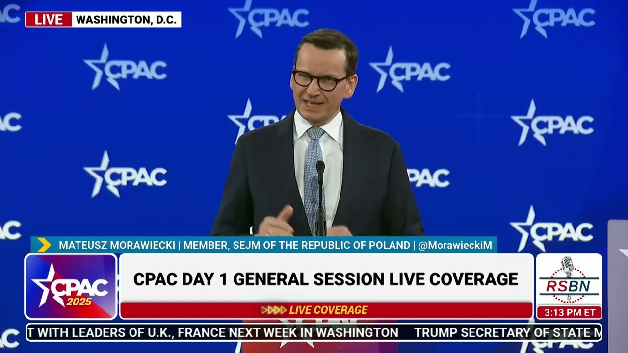 FULL SPEECH: Mateusz Morawiecki CPAC 2025 Day One – 2/20/25 | One-News