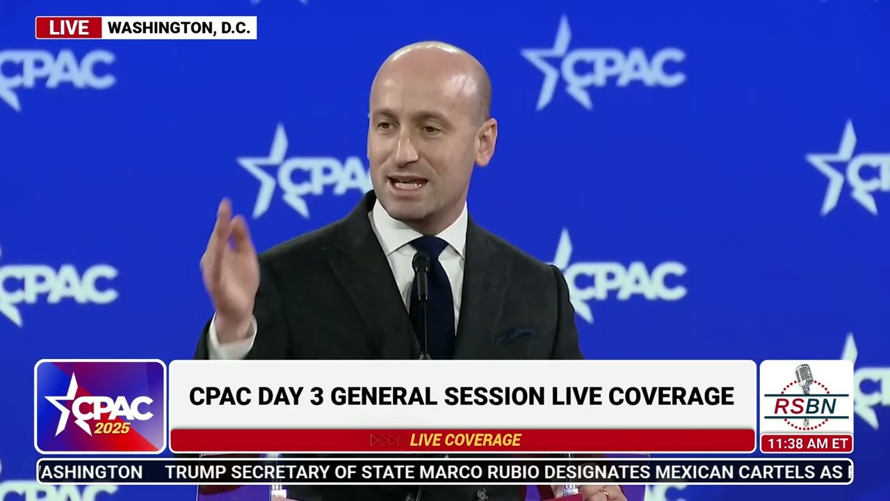 FULL SPEECH: Stephen Miller Delivers Remarks at CPAC 2025 – 2/22/25 ...