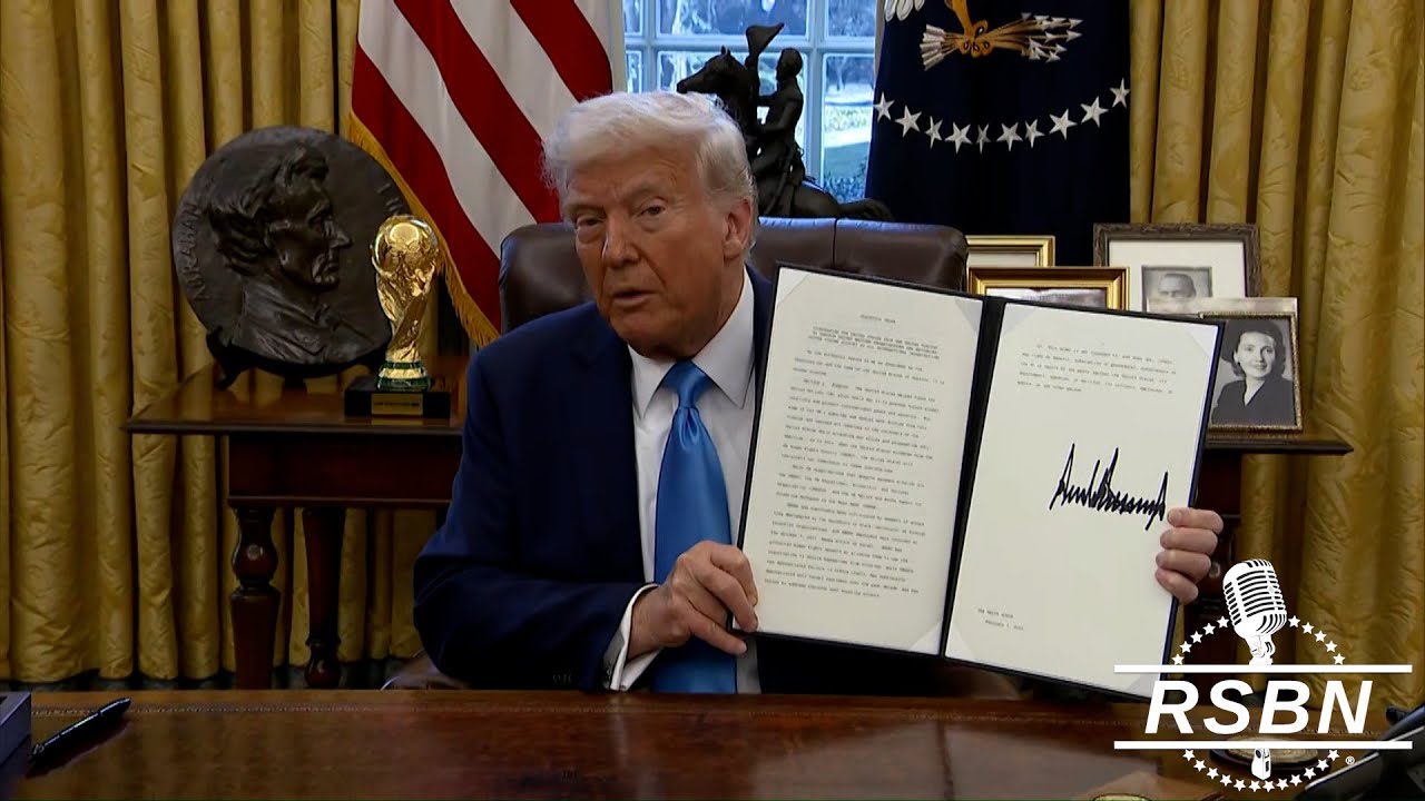 WATCH: President Trump Signs Executive Orders in the Oval Office – 2/4 ...