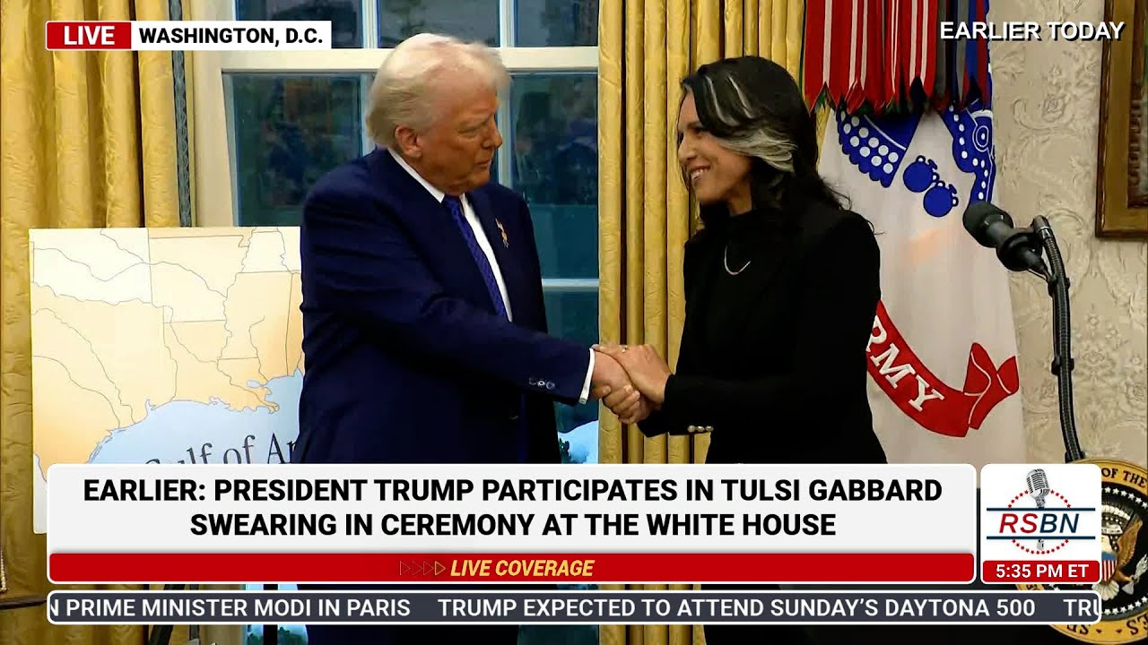 WATCH: Tulsi Gabbard Swearing in Ceremony at the White House – 2/12/25 ...