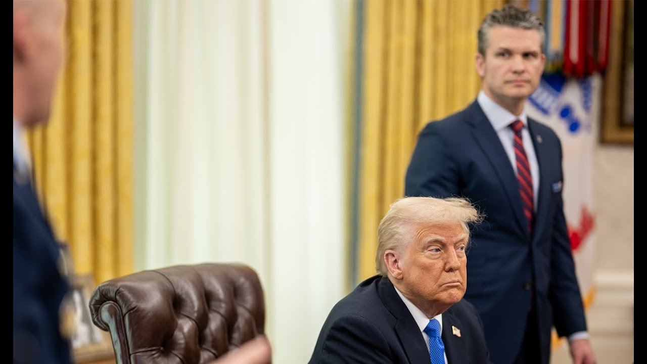 President Trump and Secretary of Defense Pete Hegseth Deliver Remarks ...