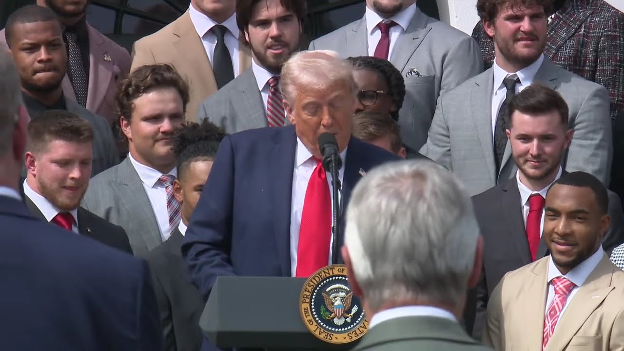 President Trump Welcomes the 2024 College Football National Champions ...