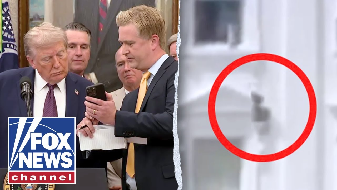 Trump reacts to viral video showing mystery items tossed from White ...