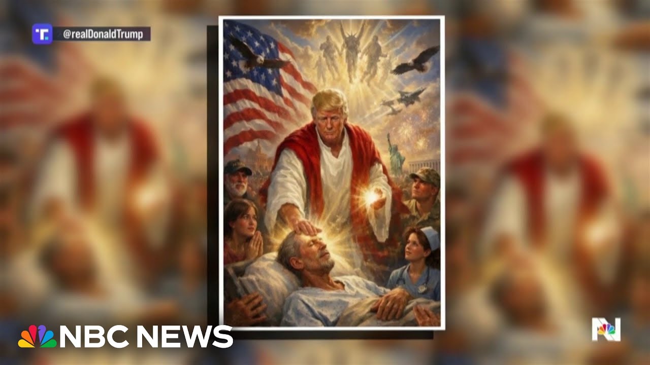 Trump facing backlash for posting AI-generated image depicting him as ...